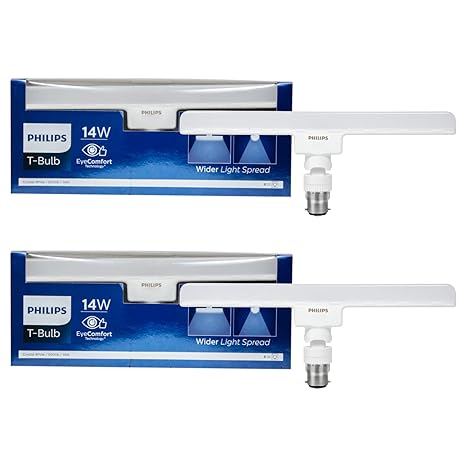 Philips T-bulb Base B22 14-Watt LED Bulb (Pack of 2, Cool Day Light ...