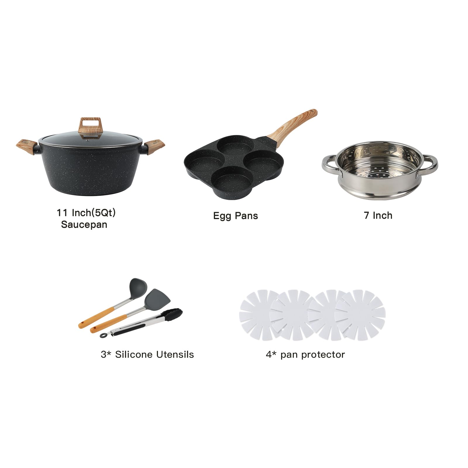 21PCS Pots And Pans Set Non Stick Cookware Set Nonstick With Cooking ...