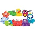 Amazon.com: Nuby 10 Count (Pack of 1) Little Squirts Fun Bath Toys ...