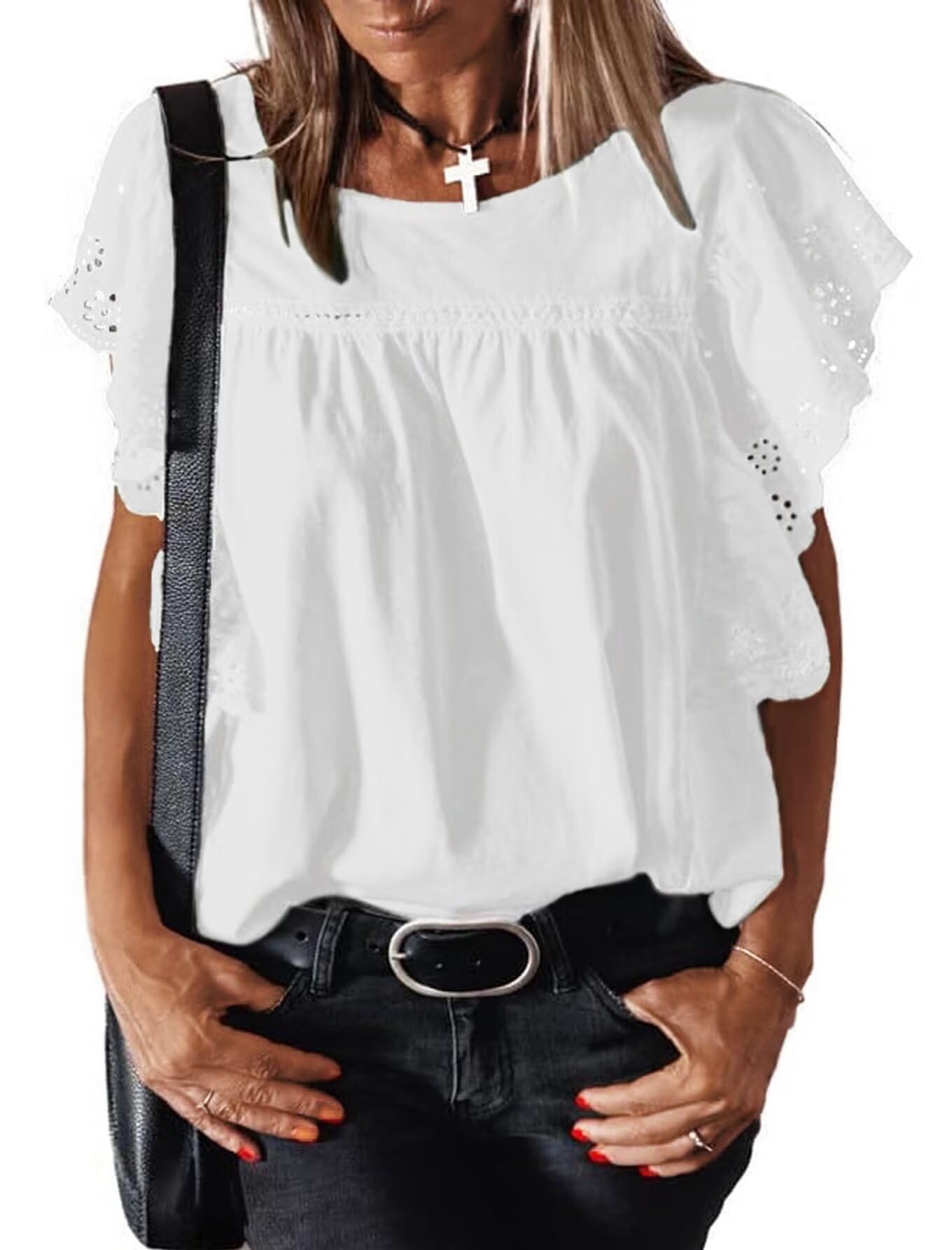 Falechay Womens Tops Dressy Casual Summer Blouses For Women 2024 Trendy ...