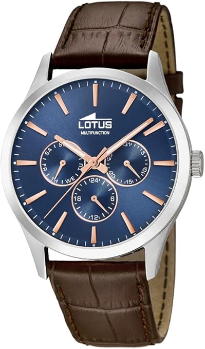 Lotus Watches Mens Multi dial Quartz Watch with Leather Strap 18576/5 ...