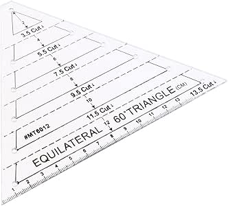 Dovewill 60 Degree Equilateral Triangle Quilting Ruler Template Total 6 ...