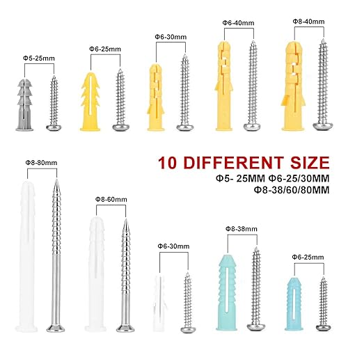 Plastic Wall Anchor Sizes