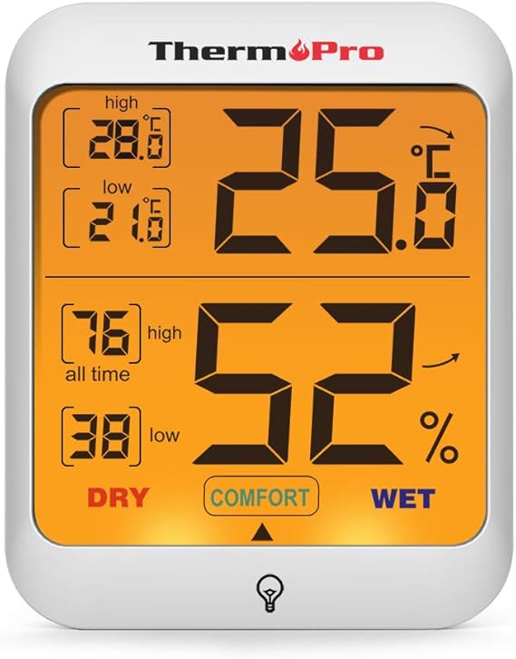 ThermoPro TP52 digitales Thermo Hygrometer Innen Raum Thermometer mit ...