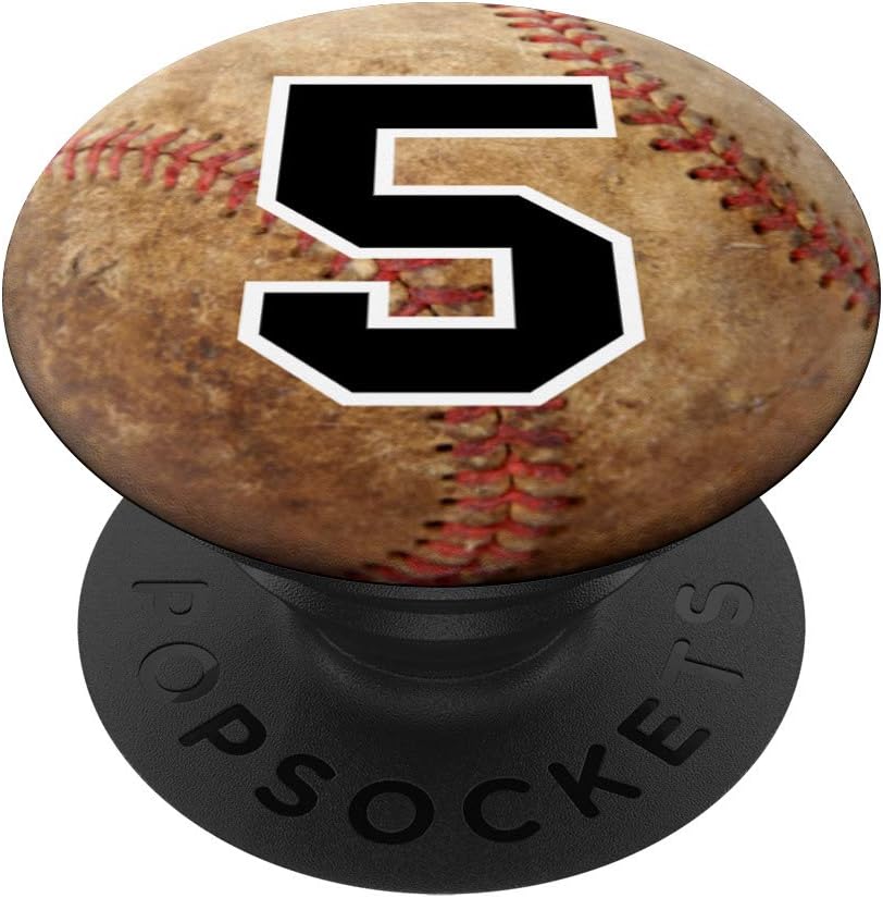 Amazon.com: Distressed Baseball Jersey Number 5 Uniform #5 PopSockets ...