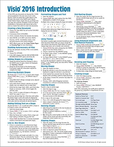Microsoft Visio 2016 Introduction Quick Reference Guide - Windows Version (Cheat Sheet of ...