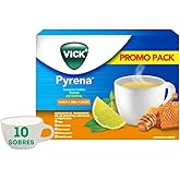 Vick Pyrena Noche, Té Sabor Miel y Limón 5 Sobres + Act 7 Antigripal 10 ...