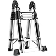 Foulezre 16 FT Telescoping Ladder - A-Frame 8 FT Folding Telescoping ...