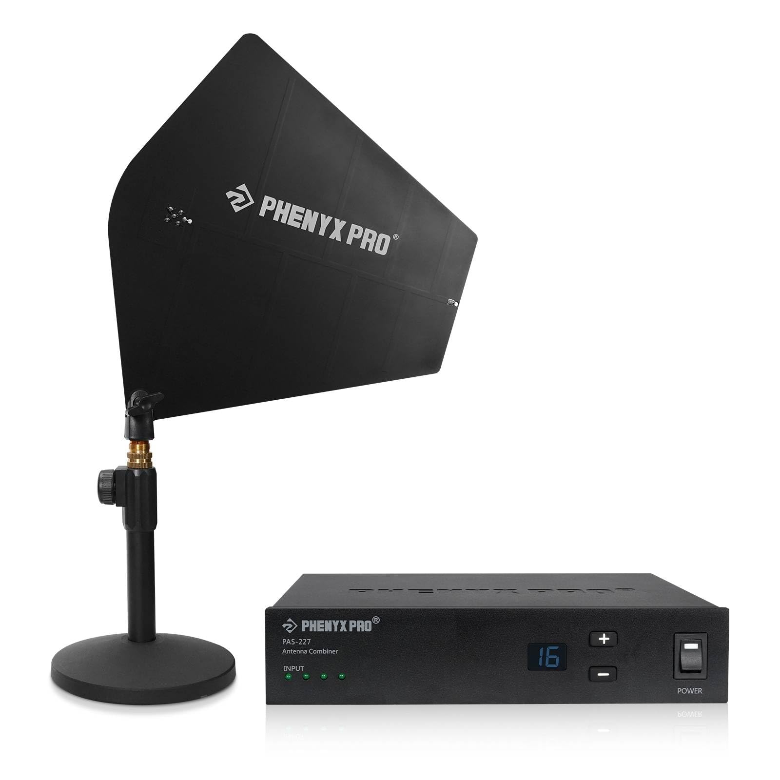 Phenyx Pro UHF Wireless Antenna Combiner Bundle for in-Ear Monitor ...