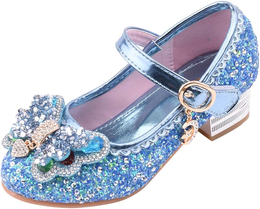 Harpily Princess Girls Wedding Shoes Crystal Bowknot Court Shoes Low ...