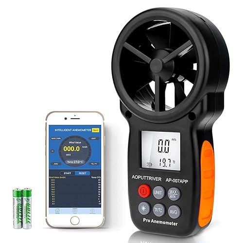 Handheld Anemometer Wireless Bluetooth Anemometer, AP-007APP Wind Speed ...