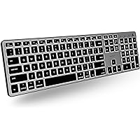 Amazon.com: Macally Multi Device Backlit Mac Bluetooth Keyboard - Great for Saving Space ...