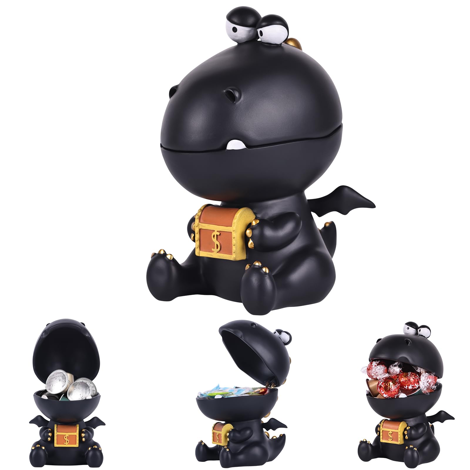 suruim Resin Dinosaur Key Holder Candy Dish Cookie Jar Key Holder Candy ...