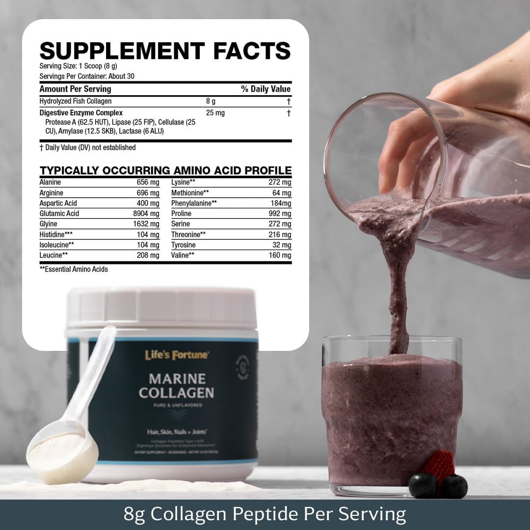Mua Life’s Fortune Pure Unflavored Marine Collagen Peptide Type 1 ...