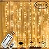 300 LED Waterproof Curtain Light with Hooks 3mX3m, Fairy String Lights ...