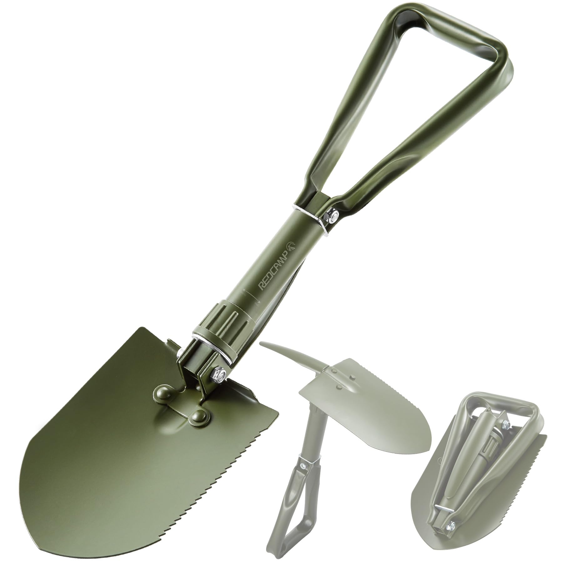 REDCAMP 23" Military Folding Camping Shovel w/Cover,Portable Shovel ...