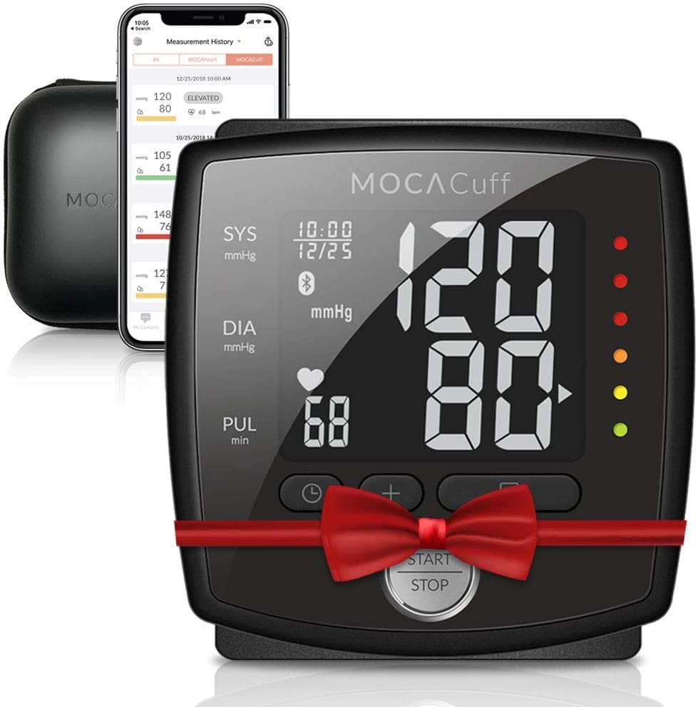 MOCACuff Portable Bluetooth Blood Pressure Monitor, Wrist Blood ...