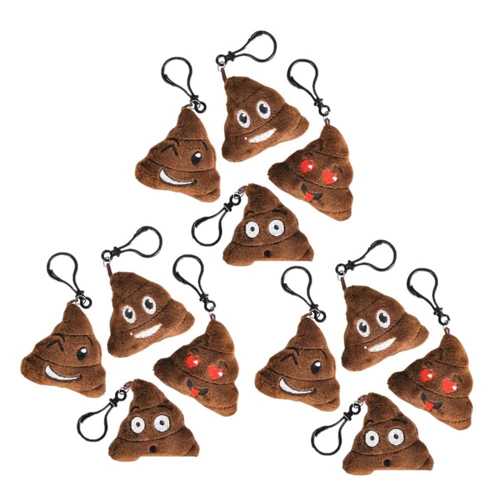 Mua Emoji Poop Plush Key Chain Backpack Clips 2.75" - 12 Pack Assorted ...