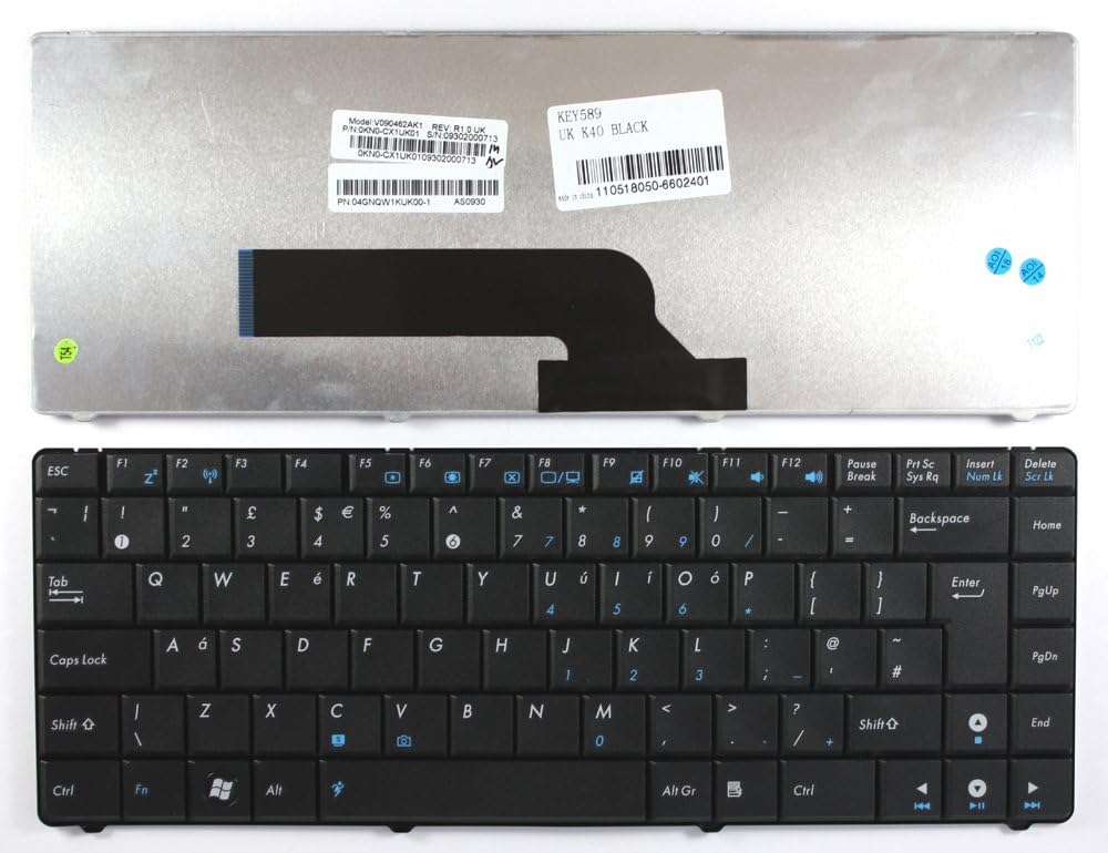 Asus K40IJ Black UK Layout Replacement Laptop Keyboard: Amazon.co.uk ...