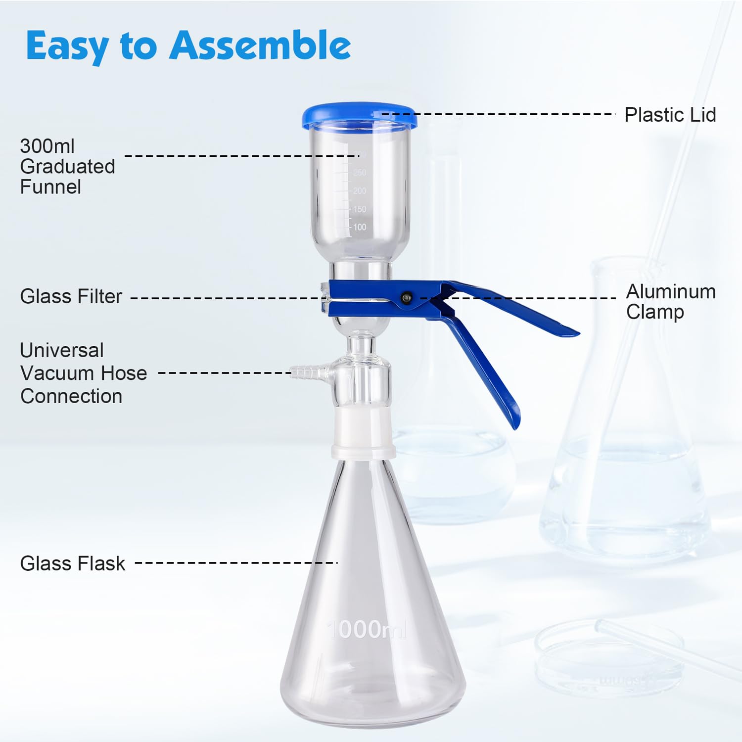 Mua 1000mL Lab Vacuum Filtration Distillation Apparatus, Glass Suction ...