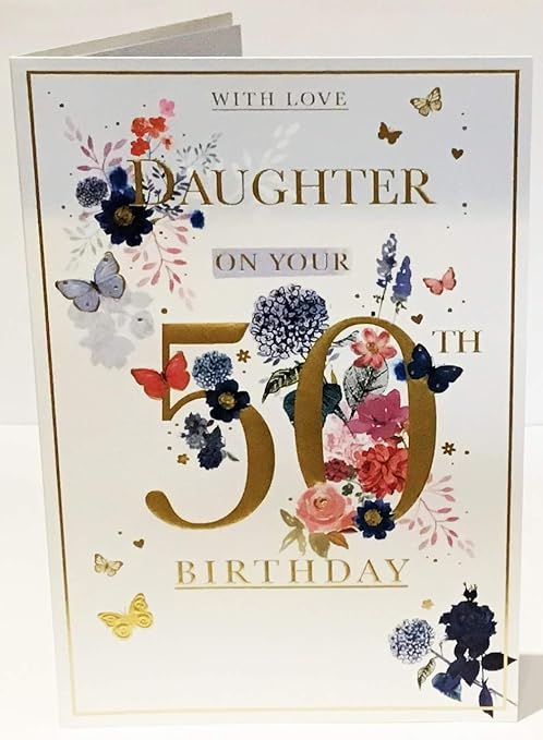 Daughter 50th Birthday Card: Amazon.co.uk: Office Products