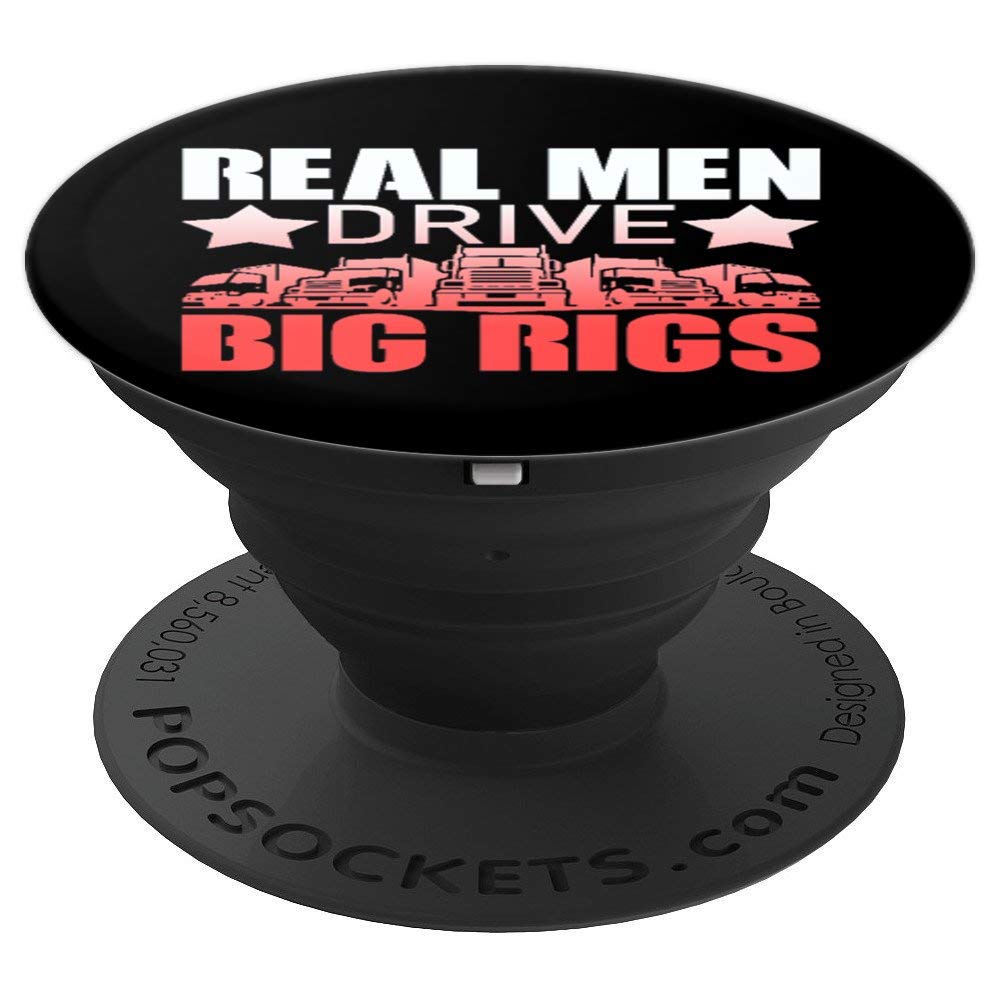 Amazon.com: Real Men Drive Big Rigs Cool Tractor Trailer T Shirt ...