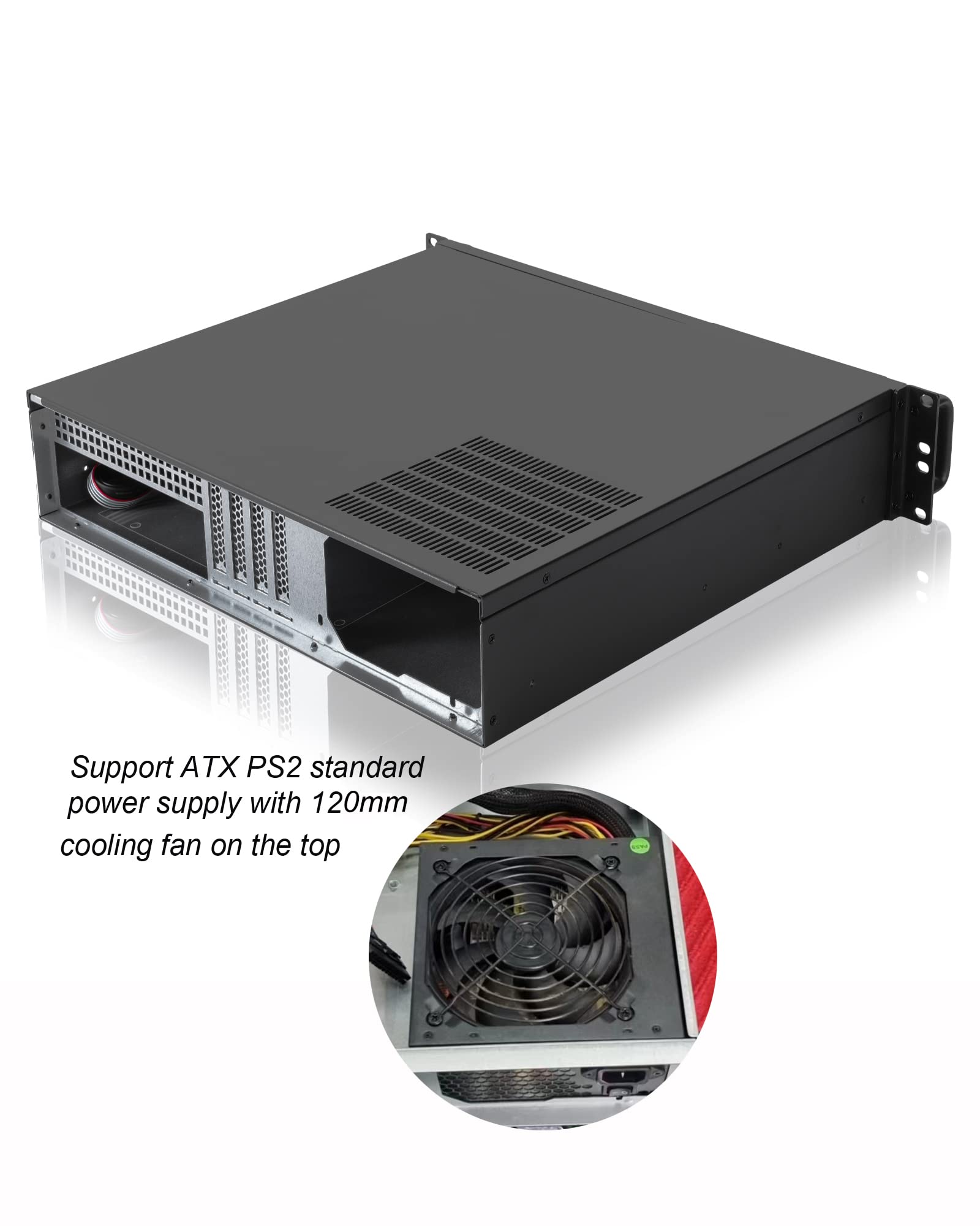 Mua RackChoice 2U Micro ATX Compact Rackmount 2 x 5.25 Chassis Support ATX PS2 PSU with 120mm ...