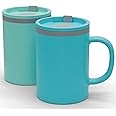 Amazon.com | Copco Iconic 16oz Double Wall Insulated Desk Mug with Lid ...