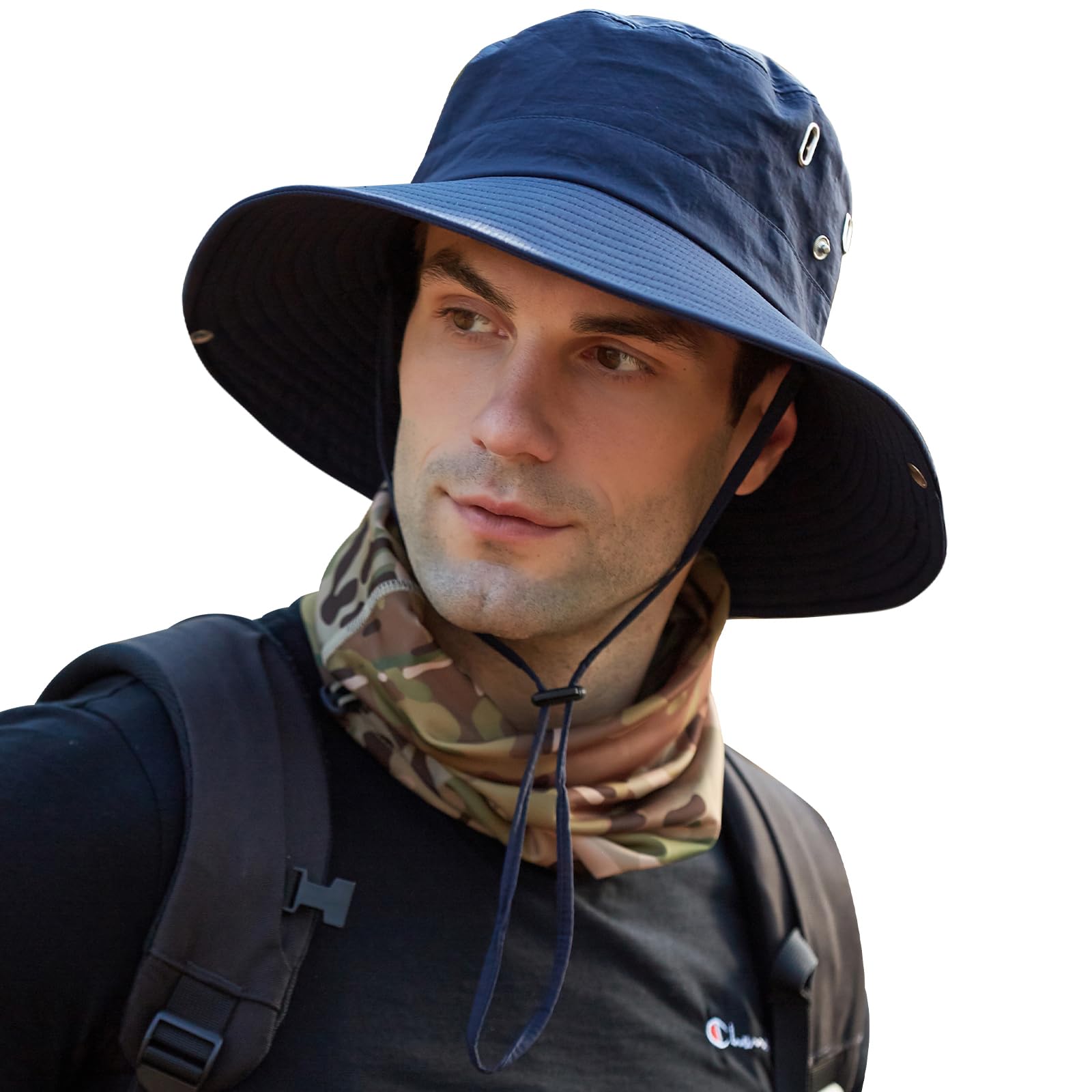 Rosoz Sun Hats for Men Women Wide Brim Boonie Hat UPF 50+ Bucket Hats ...