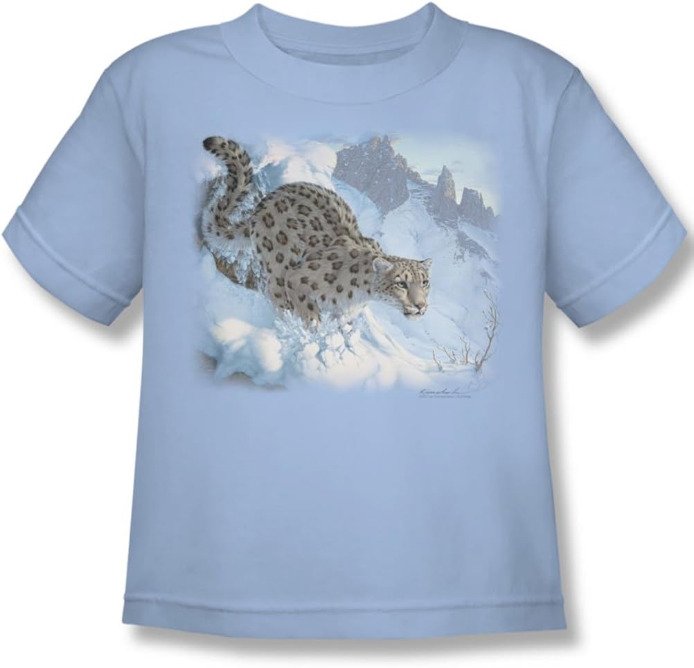 Wildlife - Juvy Snow Leopard T-Shirt: Amazon.co.uk: Clothing