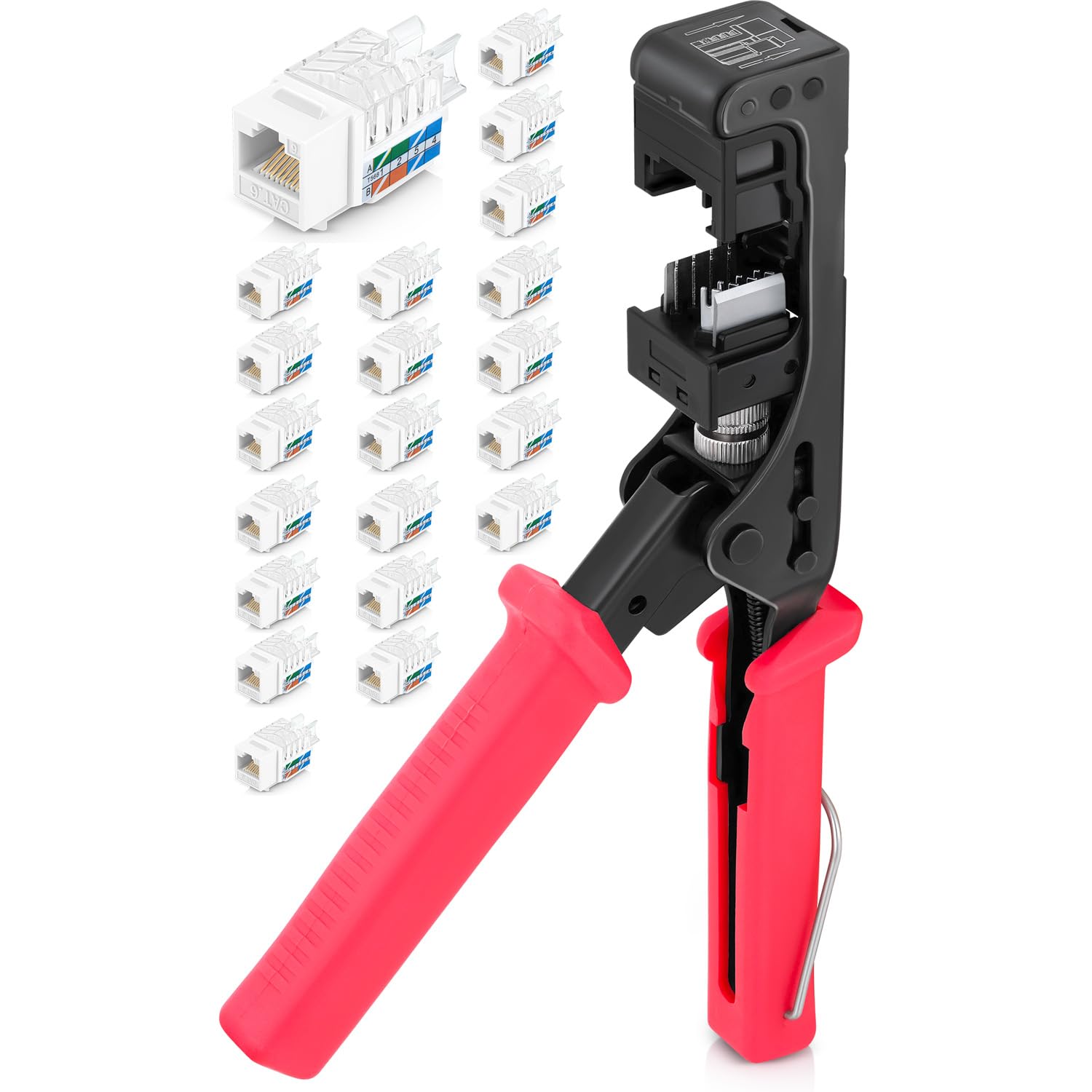 Everest easyJACK - 45° Angled Speed Termination Keystone Tool - with 20 ...