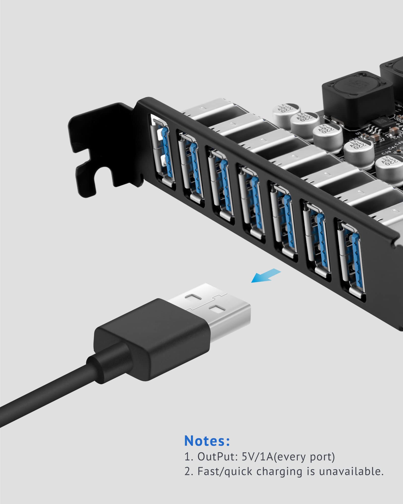 Mua SupaGeek 7-Port USB 3.0 PCI-E Expansion Card, Internal PCIe to USB ...