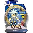 Jakks Pacific Sonic the Hedgehog 10cm Silver the Hedgehog Figure with ...