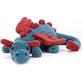 Amazon.com: Jellycat Rose Dragon Stuffed Animal, Little 12 inches ...