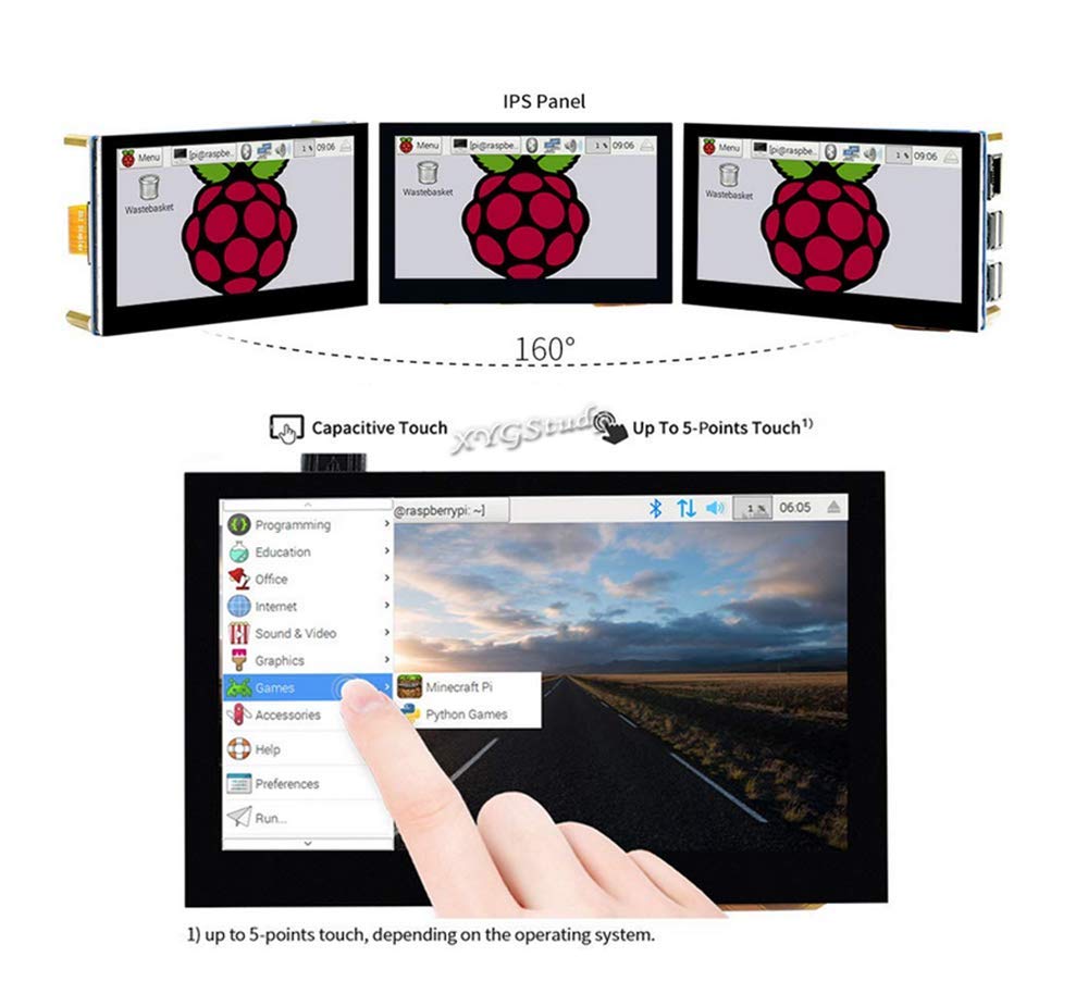 Mua 4.3 inch Raspberry Pi IPS LCD Capacitive Touch Display Screen 800× ...