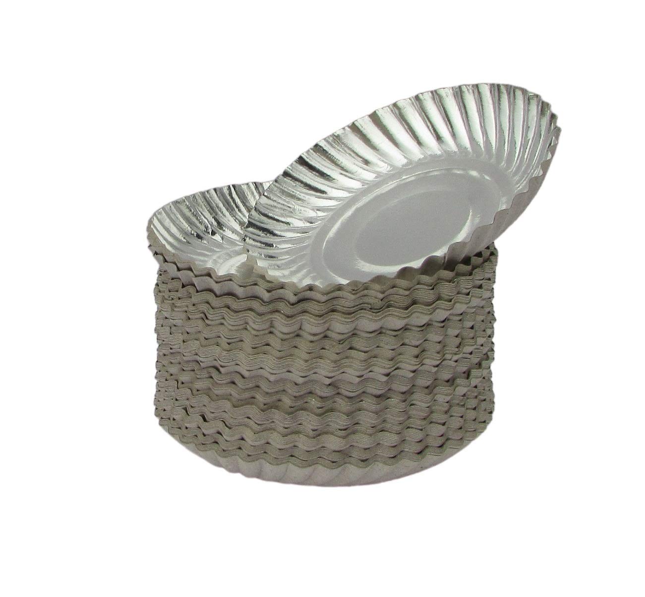 Buy Yashvin Disposable Silver Paper Plates Small 7 Inches Pack Of buy-yashvin-disposable-silver-paper-plates-small-7-inches-pack-of