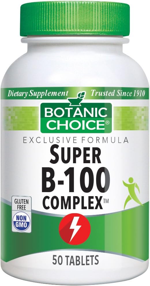 Amazon.com: Botanic Choice Super B 100 Time-Release Vitamins,50 Tablets ...