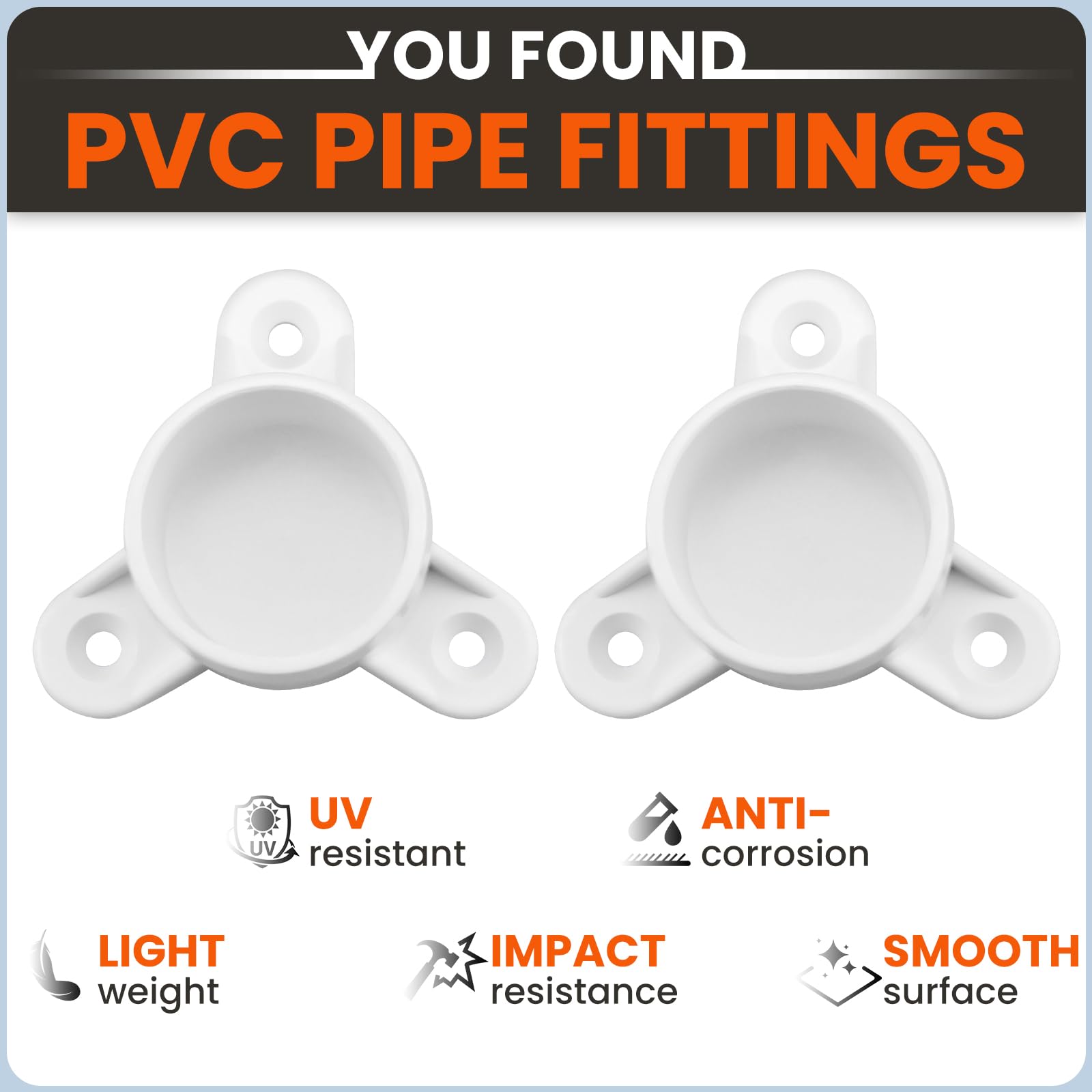 SDTC Tech 4-Pack 3/4 Inch PVC Table Leg Cap Fittings Furniture Grade ...