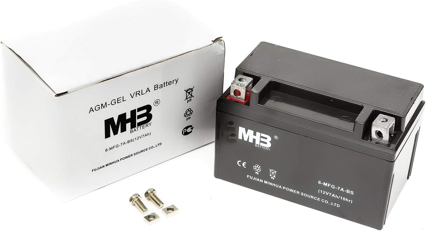 MHB Gel Sealed Maintenance Free VRLA SLA Battery 12v 7Ah Motorcycle ...