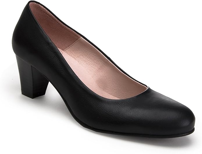 zeddea Bienvenida Black - Comfortable Leather Cabin Crew Shoes for ...