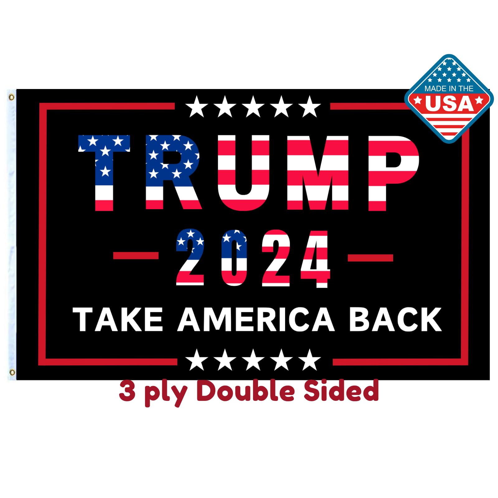 Trump 2024 Flags 3x5 outdoor - Take America Back Flag Double Sided ...
