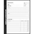 Amazon.com: Meeting Minutes Notebook: Note Taking Book for Work with ...