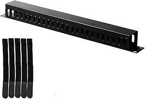 Amazon.com: Lancher 19 Inch 1U Cable Management Horizontal Cable Rack ...