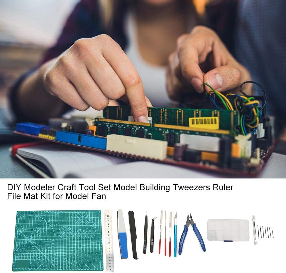 Model Tool Set DIY Modeler Craft Models Building Tweezers Ruler File ...