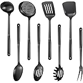Amazon.com: 304 Stainless Steel Kitchen Utensil Set - 9 PCS Serving Utensils, Cooking Utensil ...