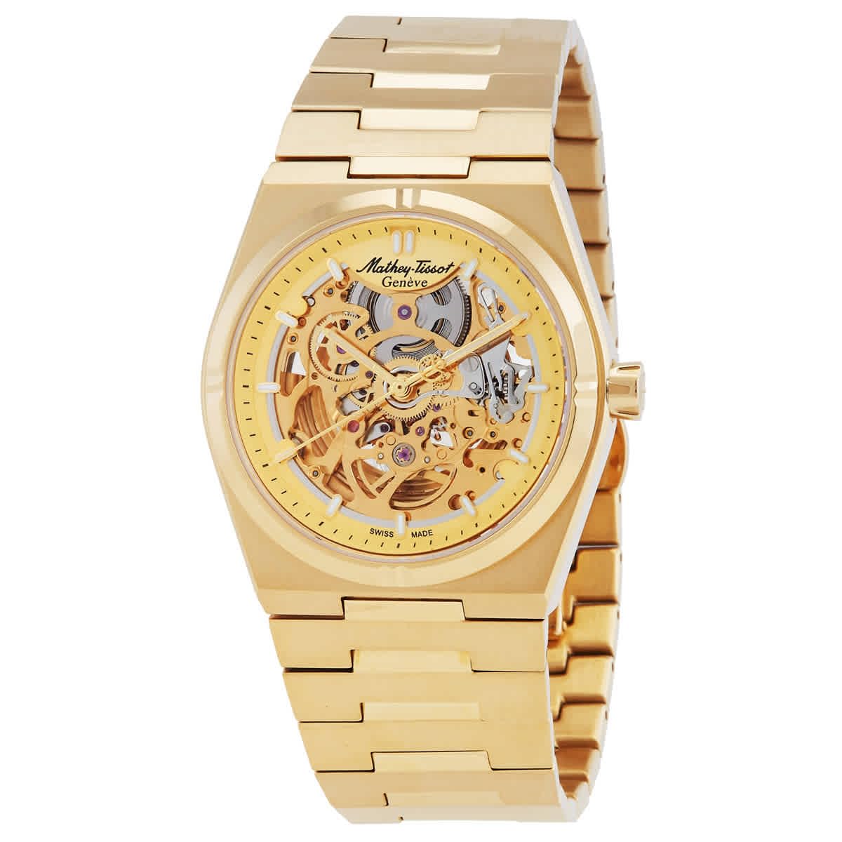 Mathey-Tissot Zeus Skeleton Automatic Champagne Dial Men's Watch ...