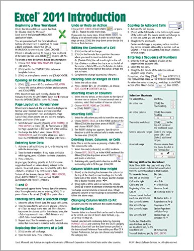 Mua Excel 2011 for Mac: Introduction Quick Reference Guide (Cheat Sheet of Instructions, Tips ...
