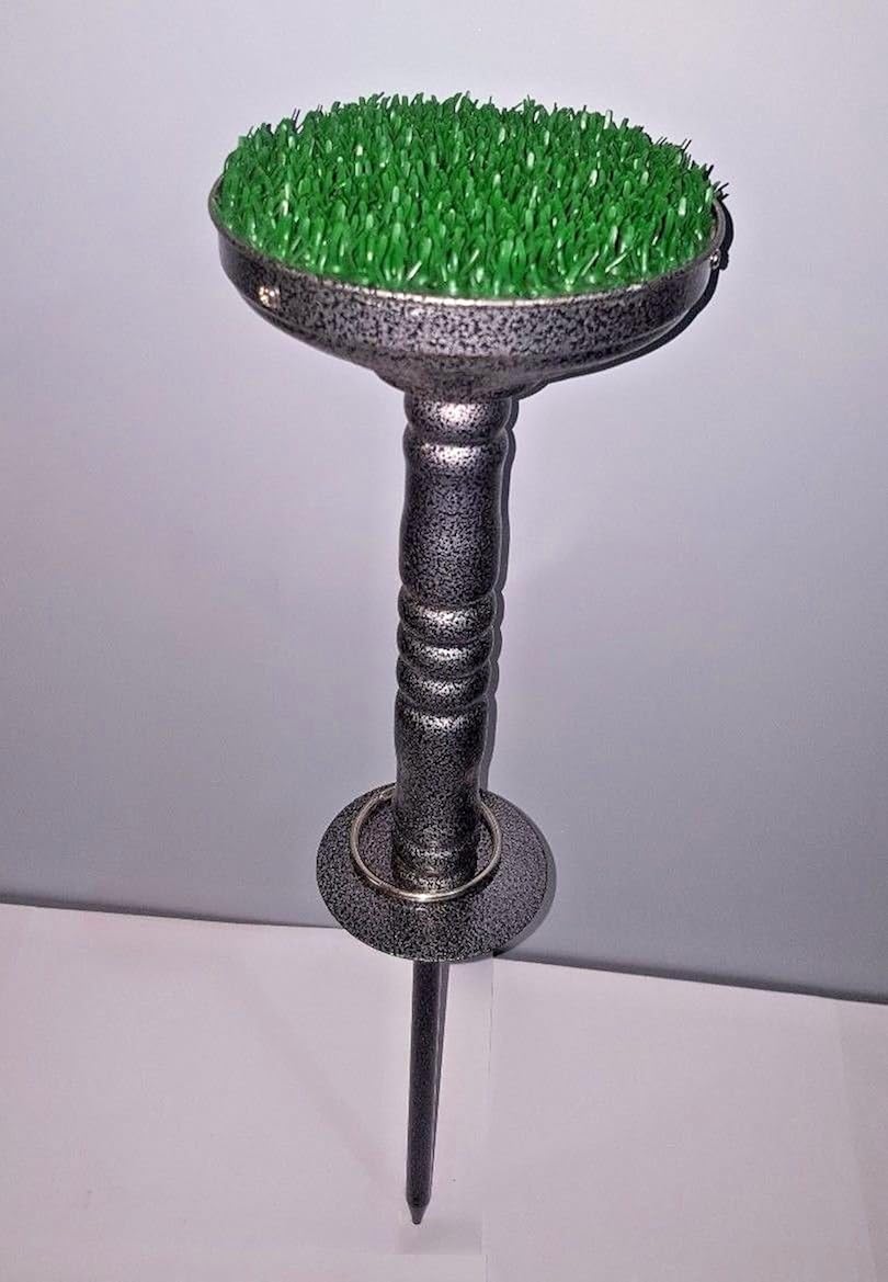 Altawash Falconry Block Stainless Steel 6 inch Perch with Astroturf ...