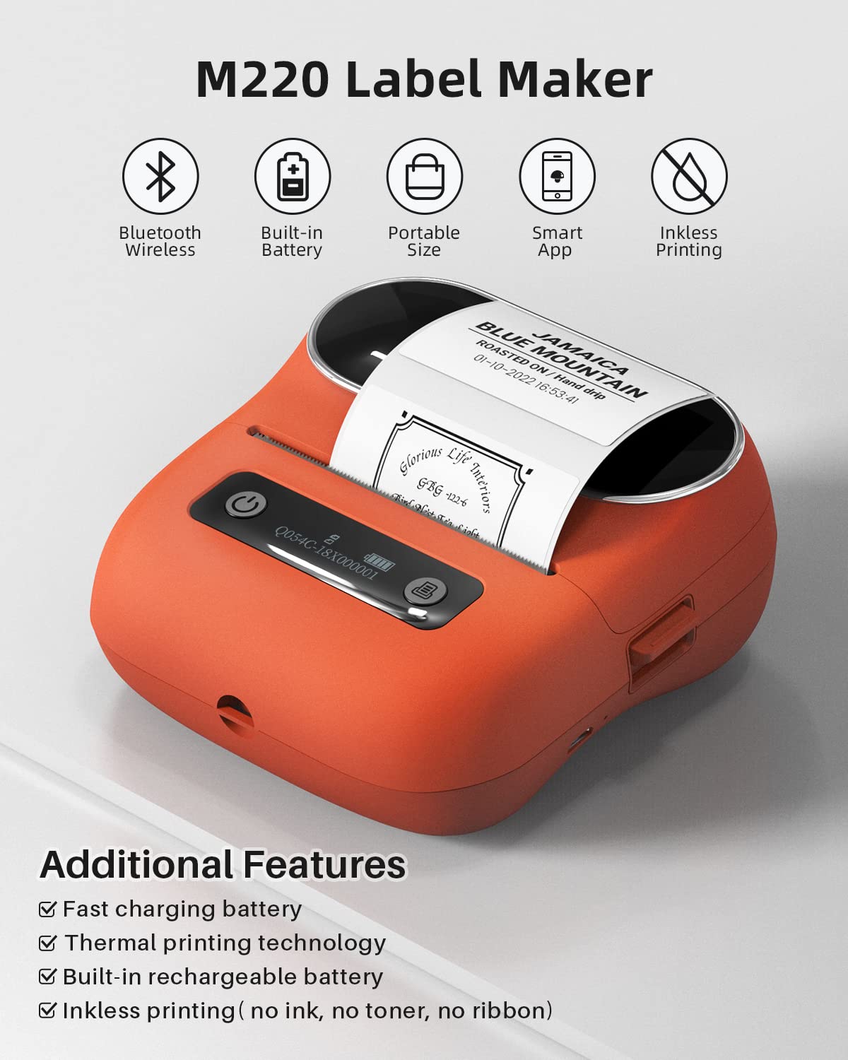 Mua Phomemo M220 Label Maker, Bluetooth Thermal Label Printer for ...