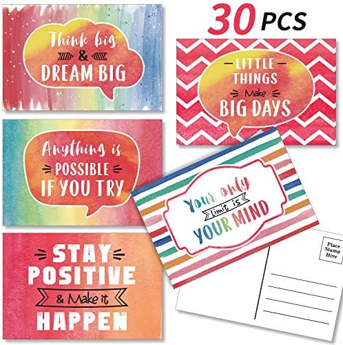 30 Pcs Watercolor Motivational Postcard Teacher for Students ...